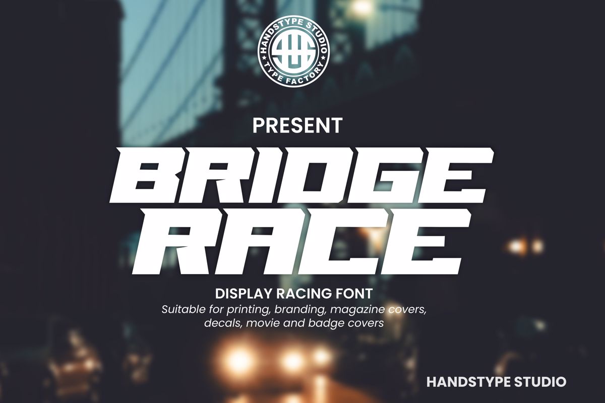 BRIGDE RACE Font - Free Download