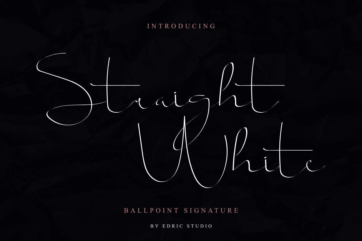 Straight White Font | Edric Studio | FontSpace