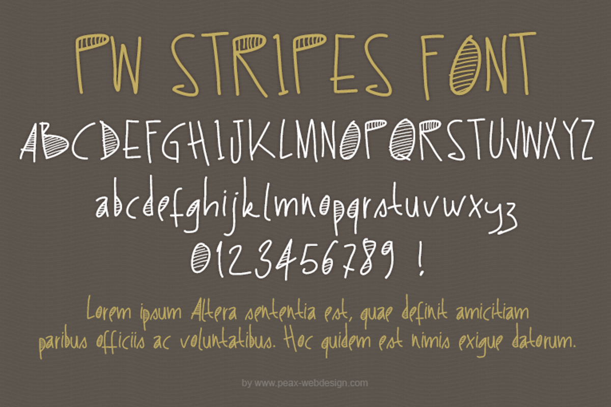 PWStripes Font | Peax Webdesign | FontSpace