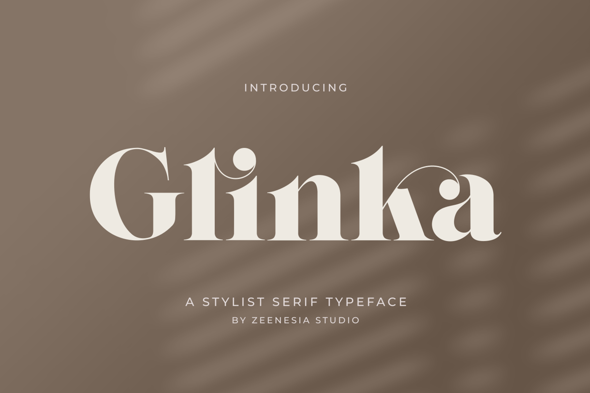 Glinka Only Font | zeenesia studio | FontSpace