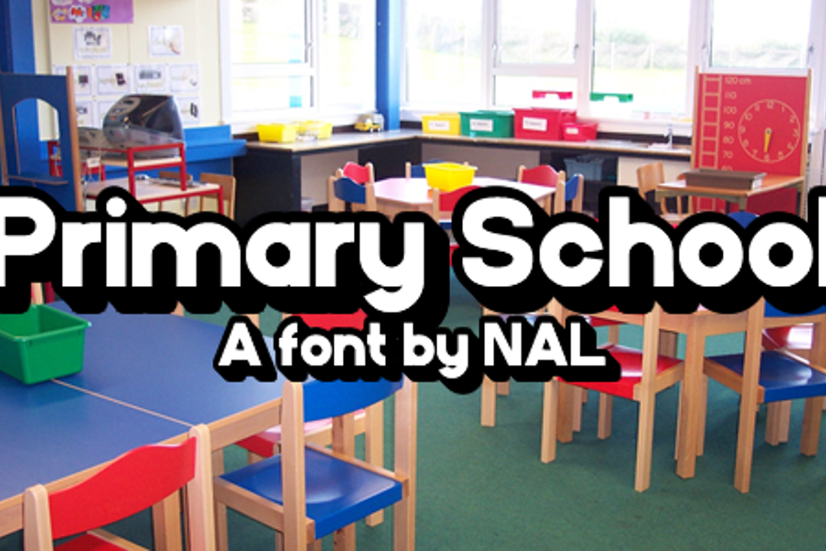 PrimarySchool Font | Chequered Ink | FontSpace