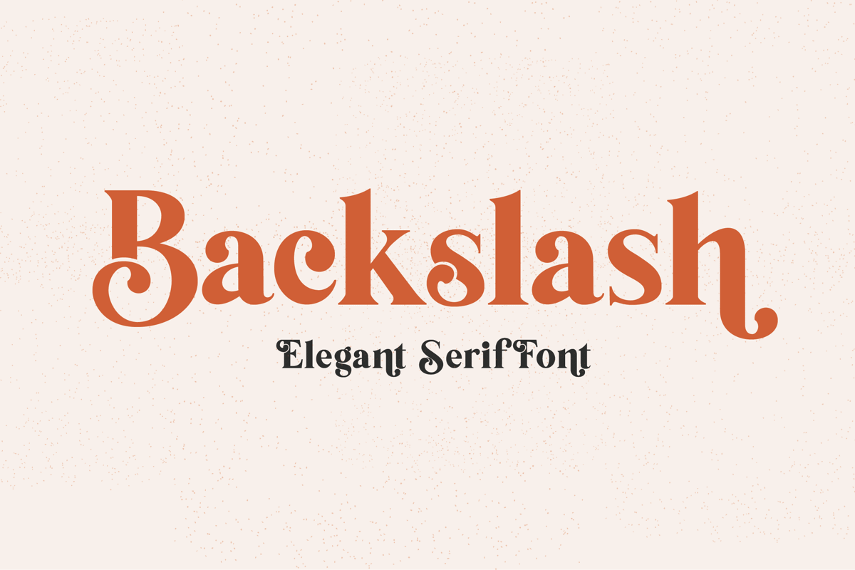 Backslash Font - Free Download