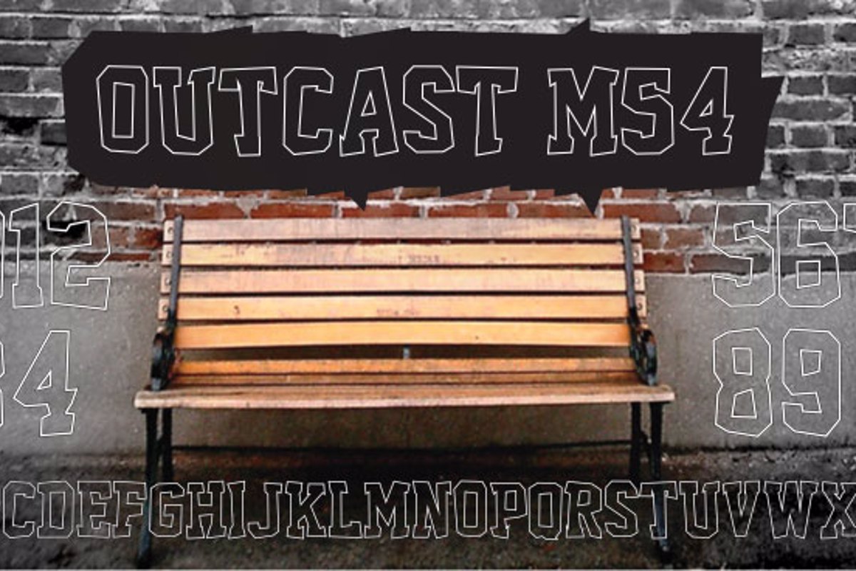 Outcast M54 Font | justme54s | FontSpace