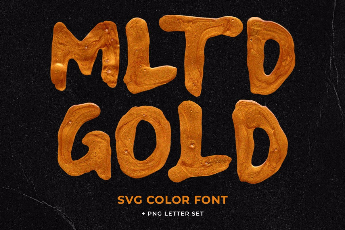 Melted Gold Font - Free Download