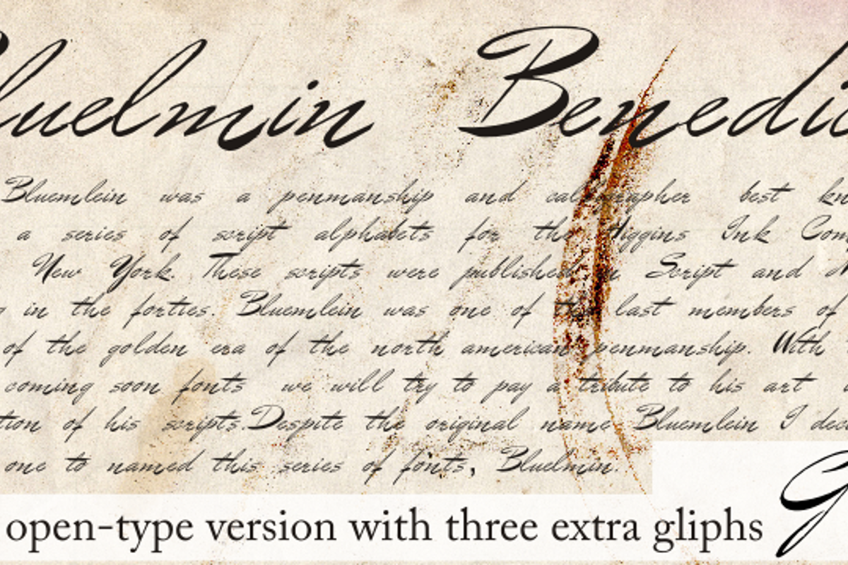 Bluelmin Benedict Font - Free Download