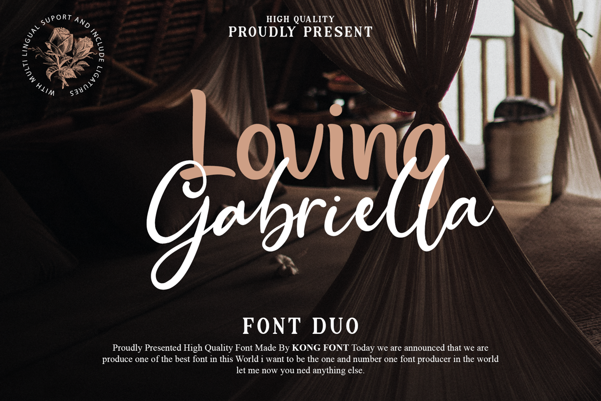 Loving Gabriella Font | Fontkong | FontSpace