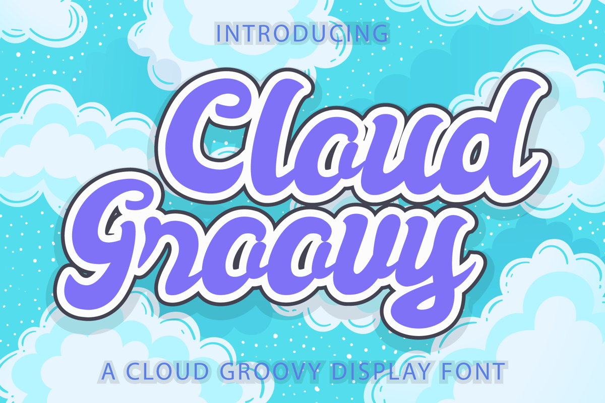 Cloud Groovy Font | Kido Studio | FontSpace
