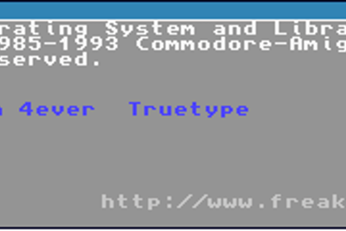 Amiga Forever Font | Freaky Fonts | FontSpace