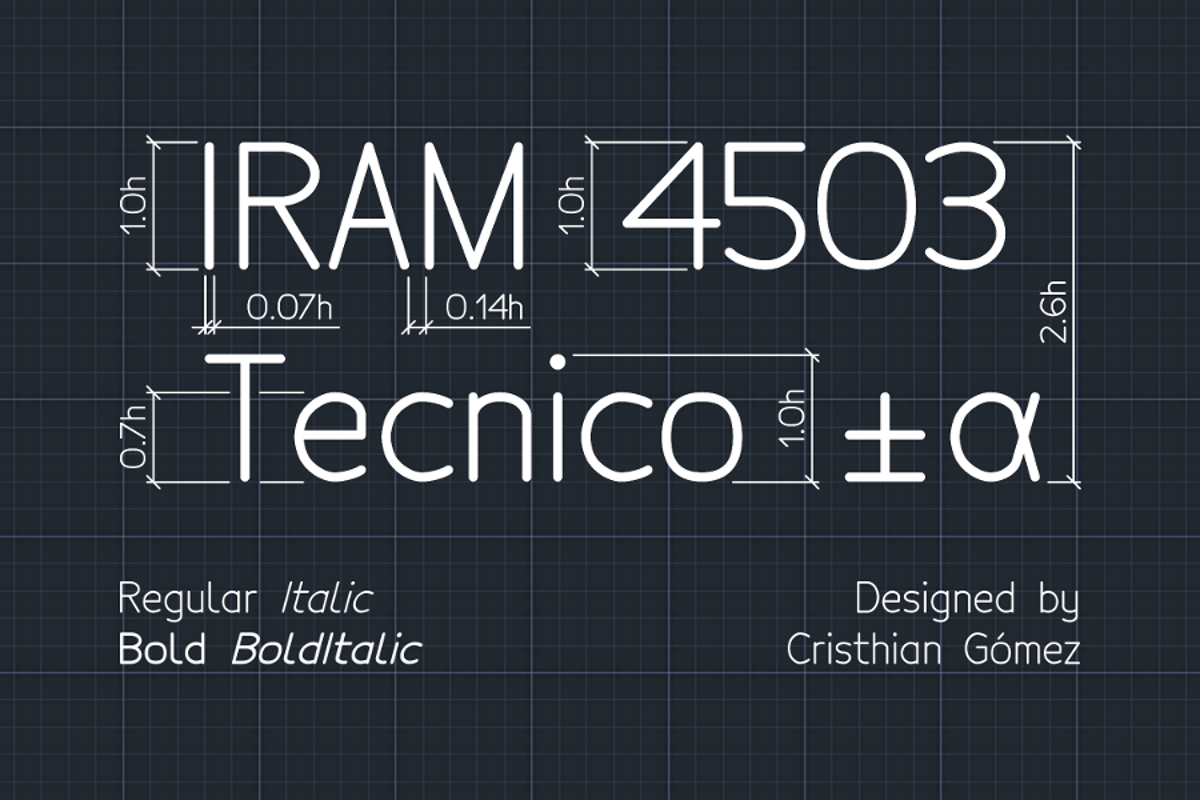 Tecnico Font | Cristhian Gomez | FontSpace