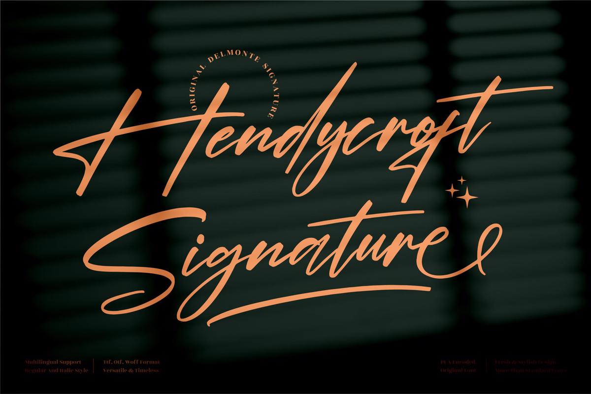 Hendycroft Signature Font | Perspectype Studio | FontSpace