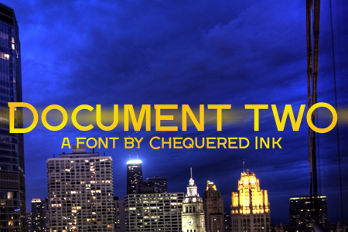 Document Two Font | Chequered Ink | FontSpace