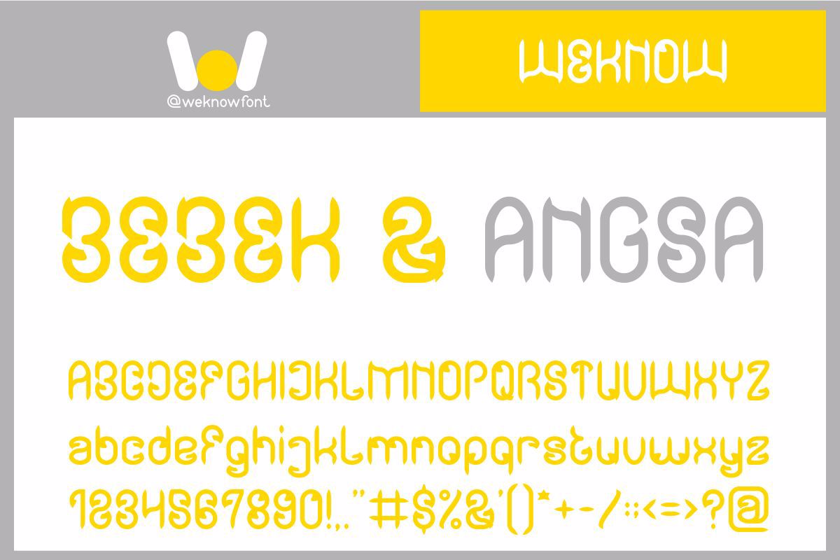 BEBEK & ANGSA Font | weknow | FontSpace