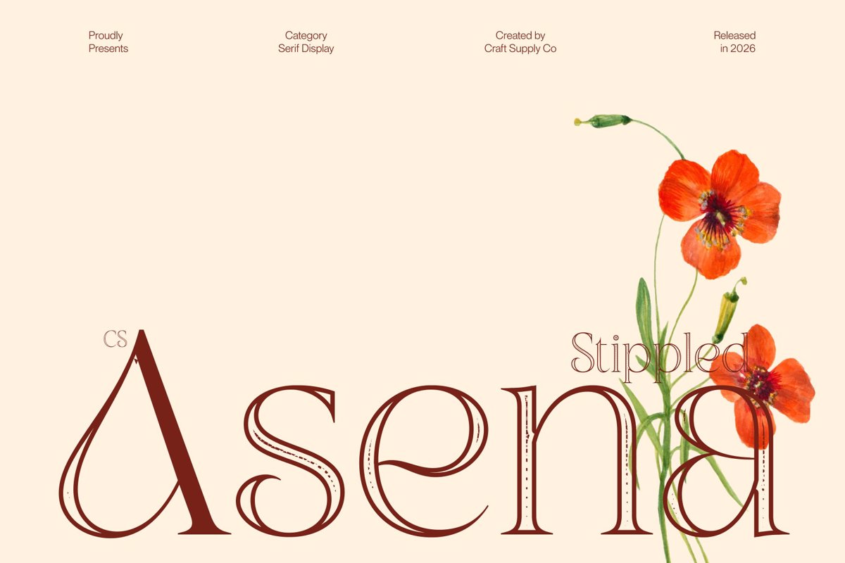 CS Asena Stippled Font - Free Download