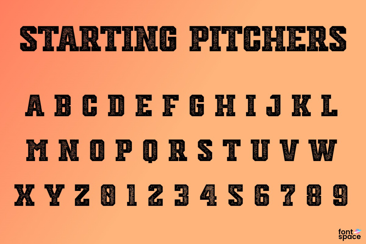 Starting Pitchers Font | Studio TRQ | FontSpace