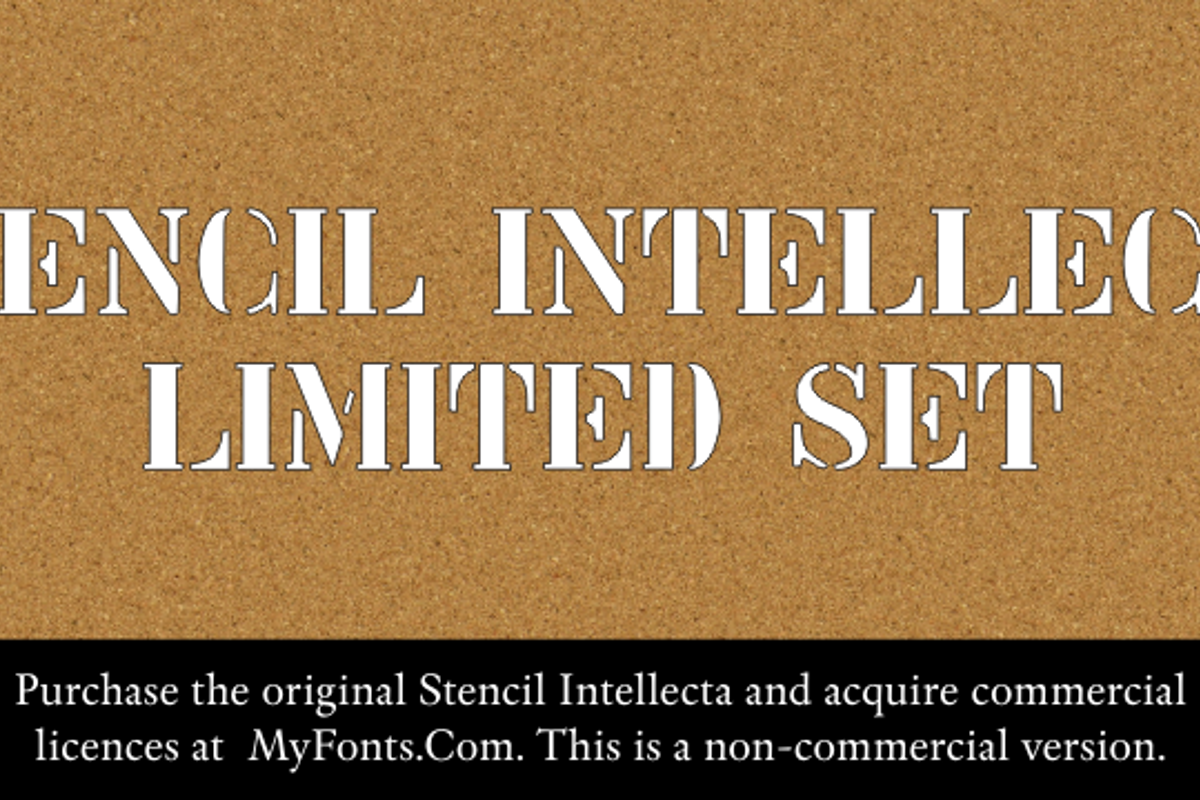 Stencil Intellecta Limited Set Font | Intellecta Design | FontSpace
