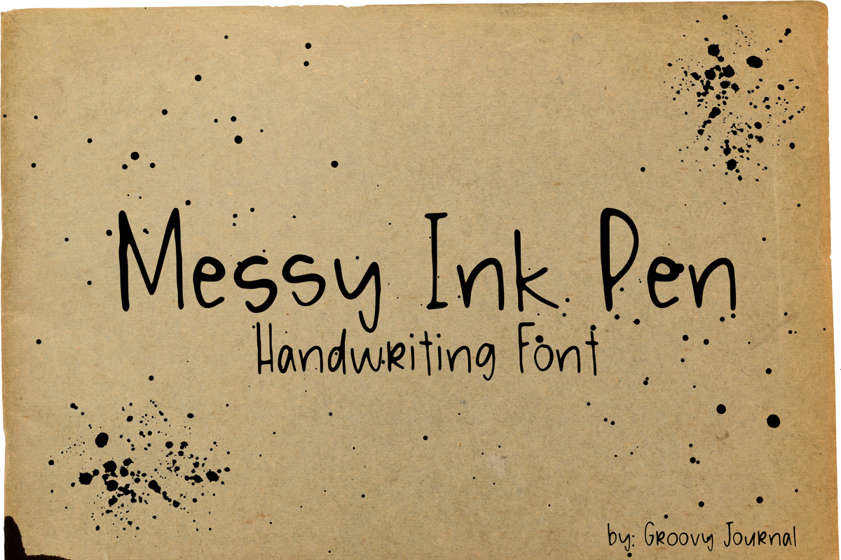 Messy Ink Pen Font | GroovyJournal | FontSpace