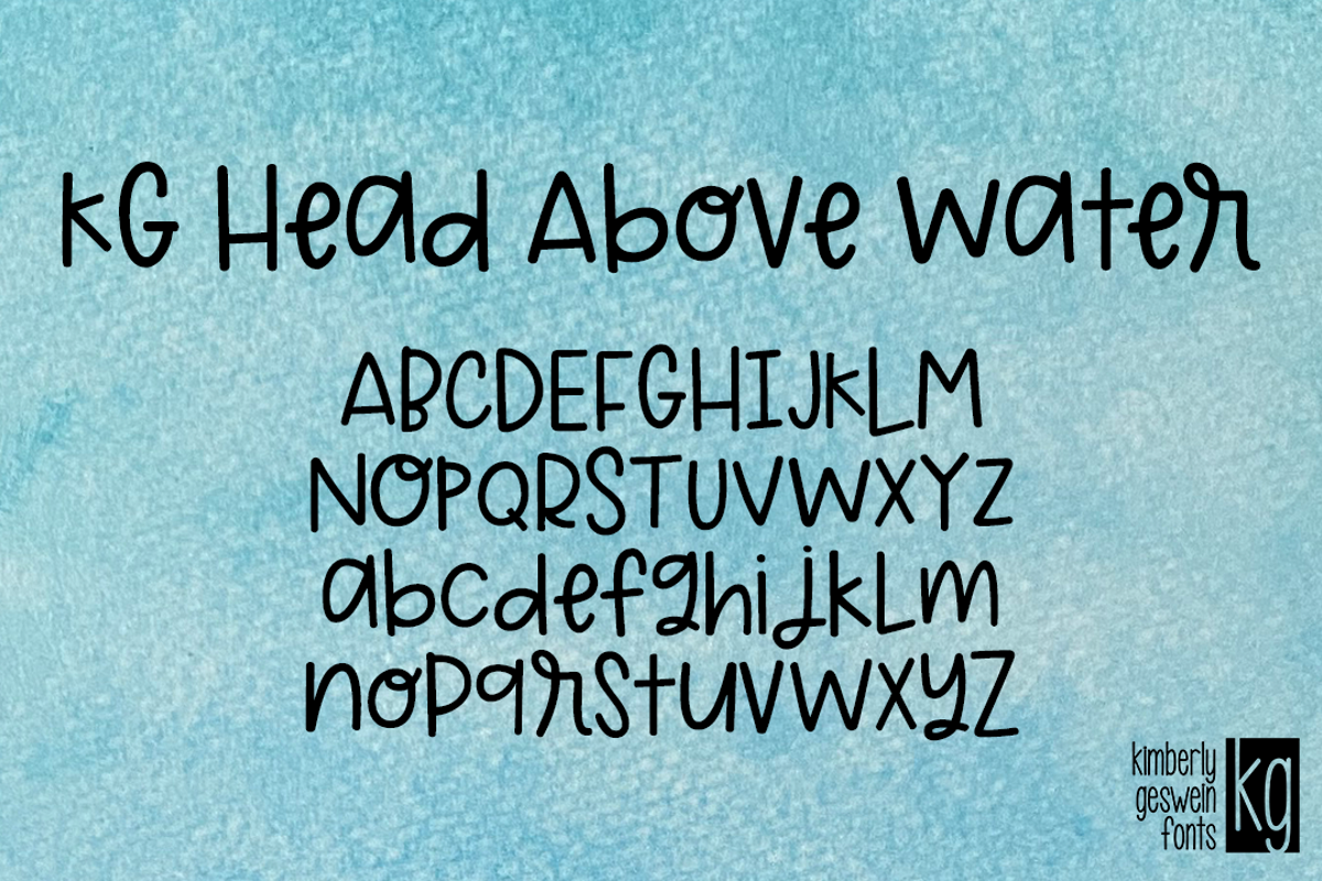 KG Head Above Water Font | Kimberly Geswein | FontSpace