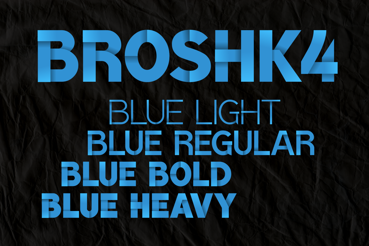 BroshK4-BlueBold Font - Free Download