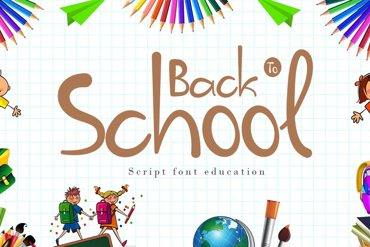 Backtoschool Font | rony-studio | FontSpace