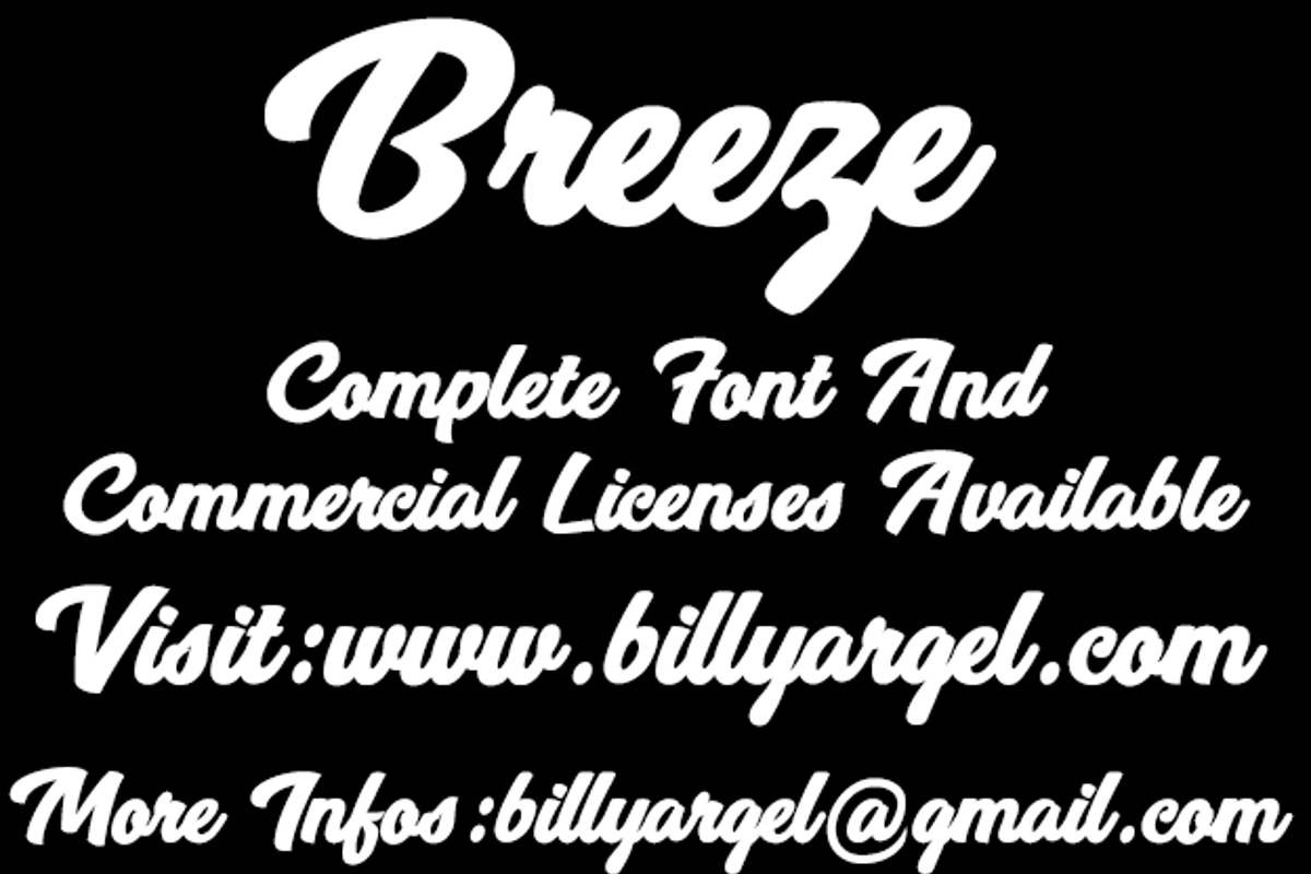 Breeze Font | Billy Argel Fonts | FontSpace