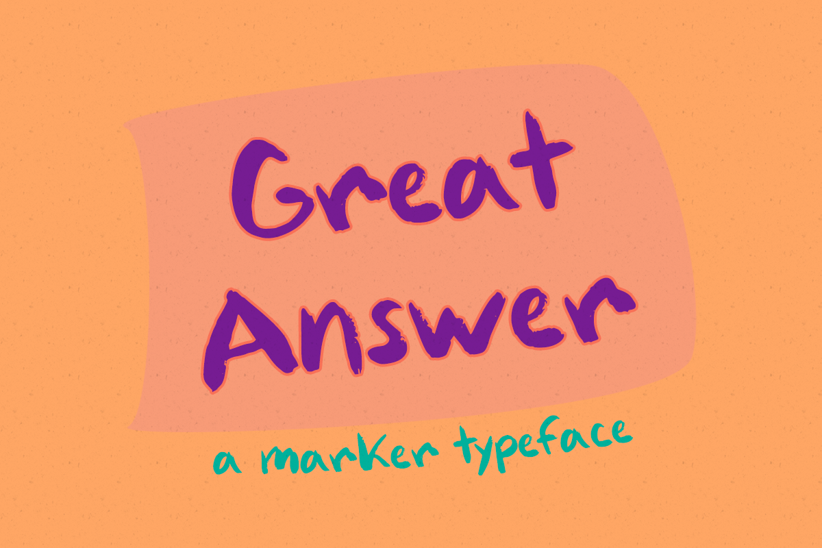 Great Answer Font | Misti's Fonts | FontSpace