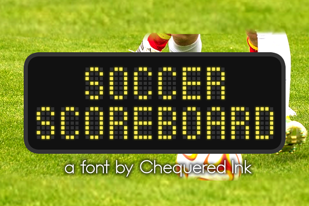 Soccer Scoreboard Font | Chequered Ink | FontSpace