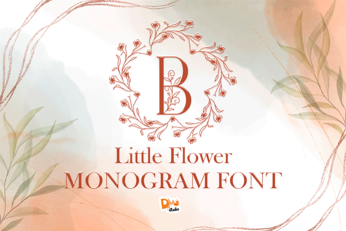 Little Flower Monogram Font - Free Download
