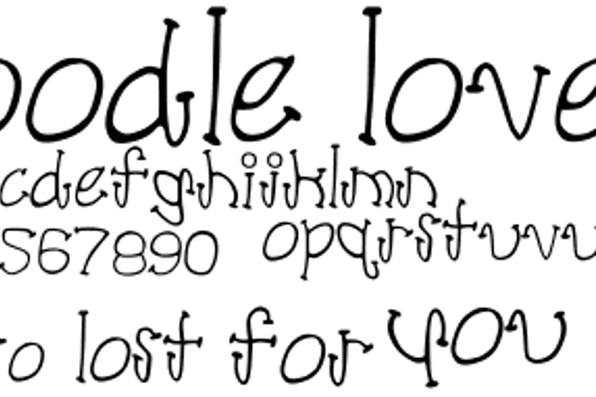Poodle lover Font - Free Download
