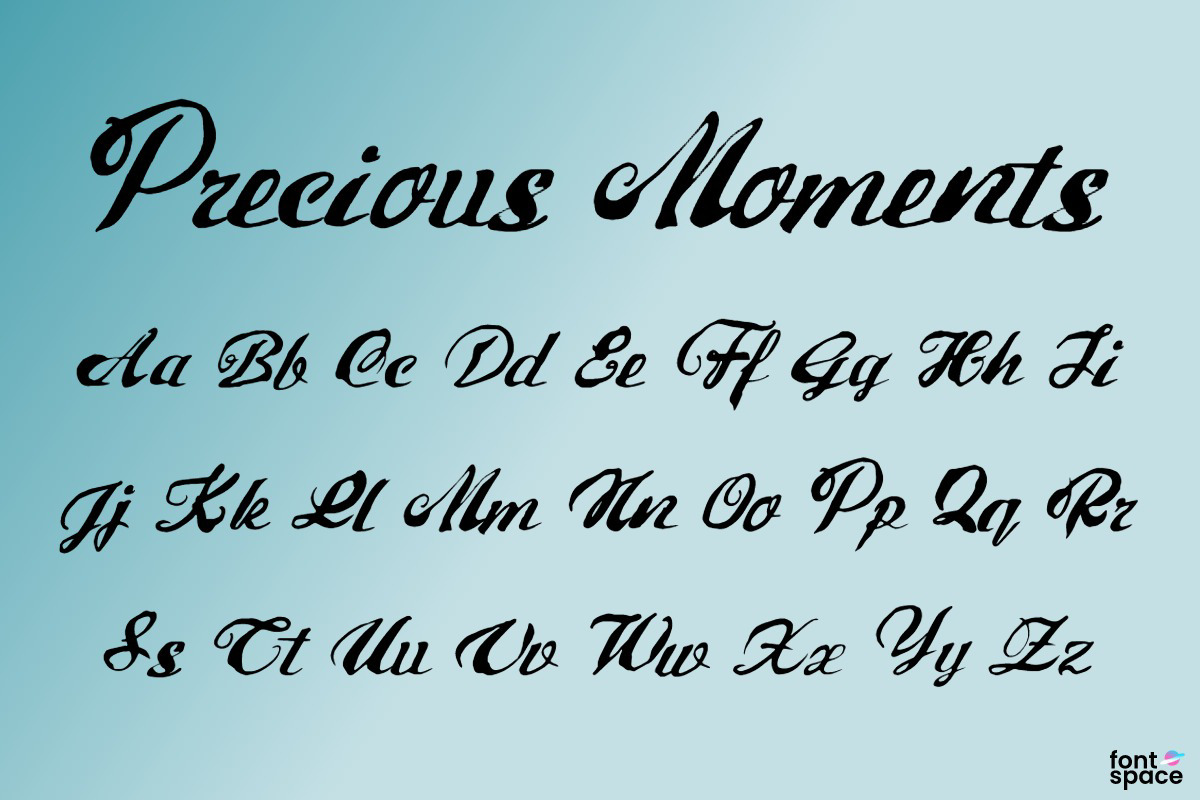Precious Moments Font | Xerographer Fonts | FontSpace