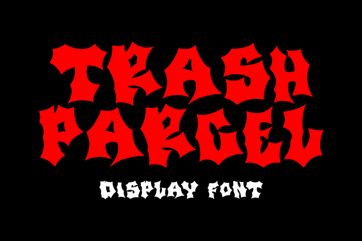 Trash Parcel Font | Trash Fonts | FontSpace
