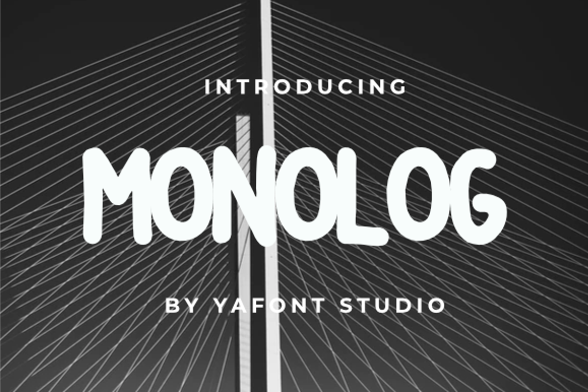 MONOLOG Font | Letterayu & Masyafi Studio | FontSpace