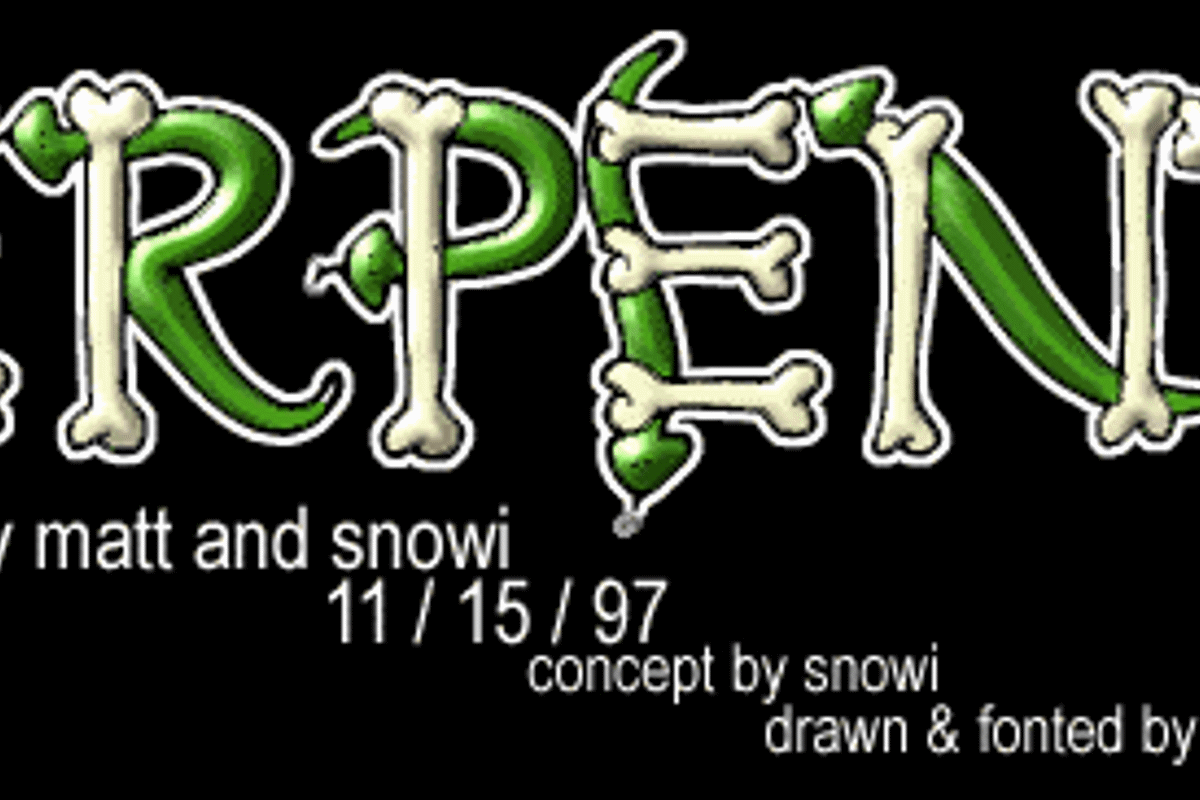 Serpents Font | Disturbed Type | FontSpace