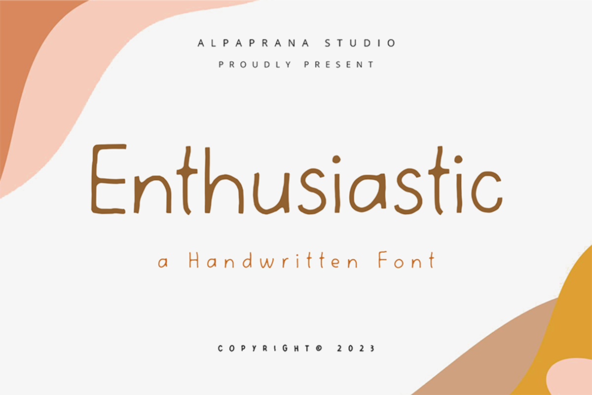 Enthusiastic Font | Alpaprana | FontSpace