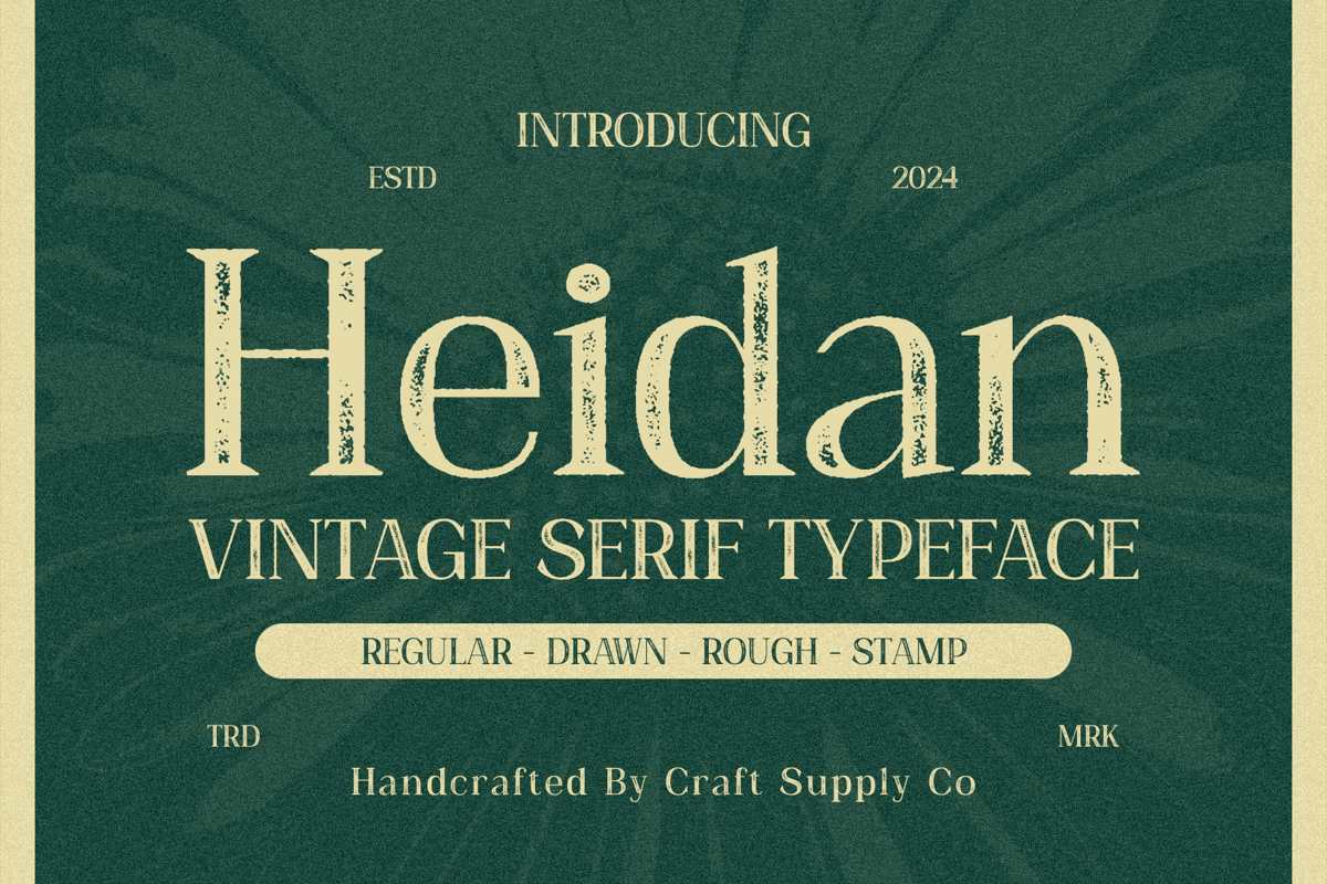 Heidan Vintage Stamp Font | craftsupplyco | FontSpace