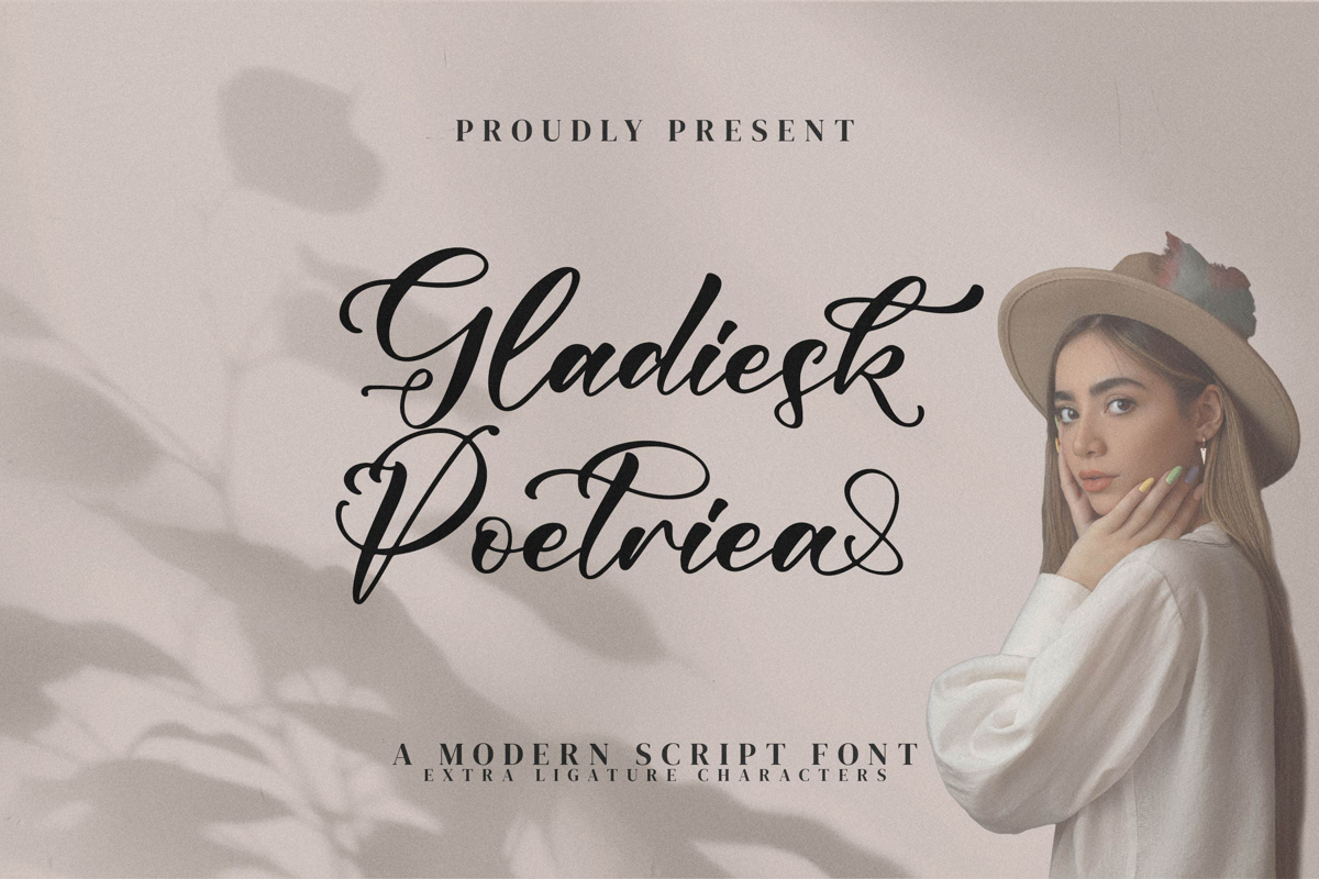 Gladiesk Poetriea Font | Integritype Studio | FontSpace