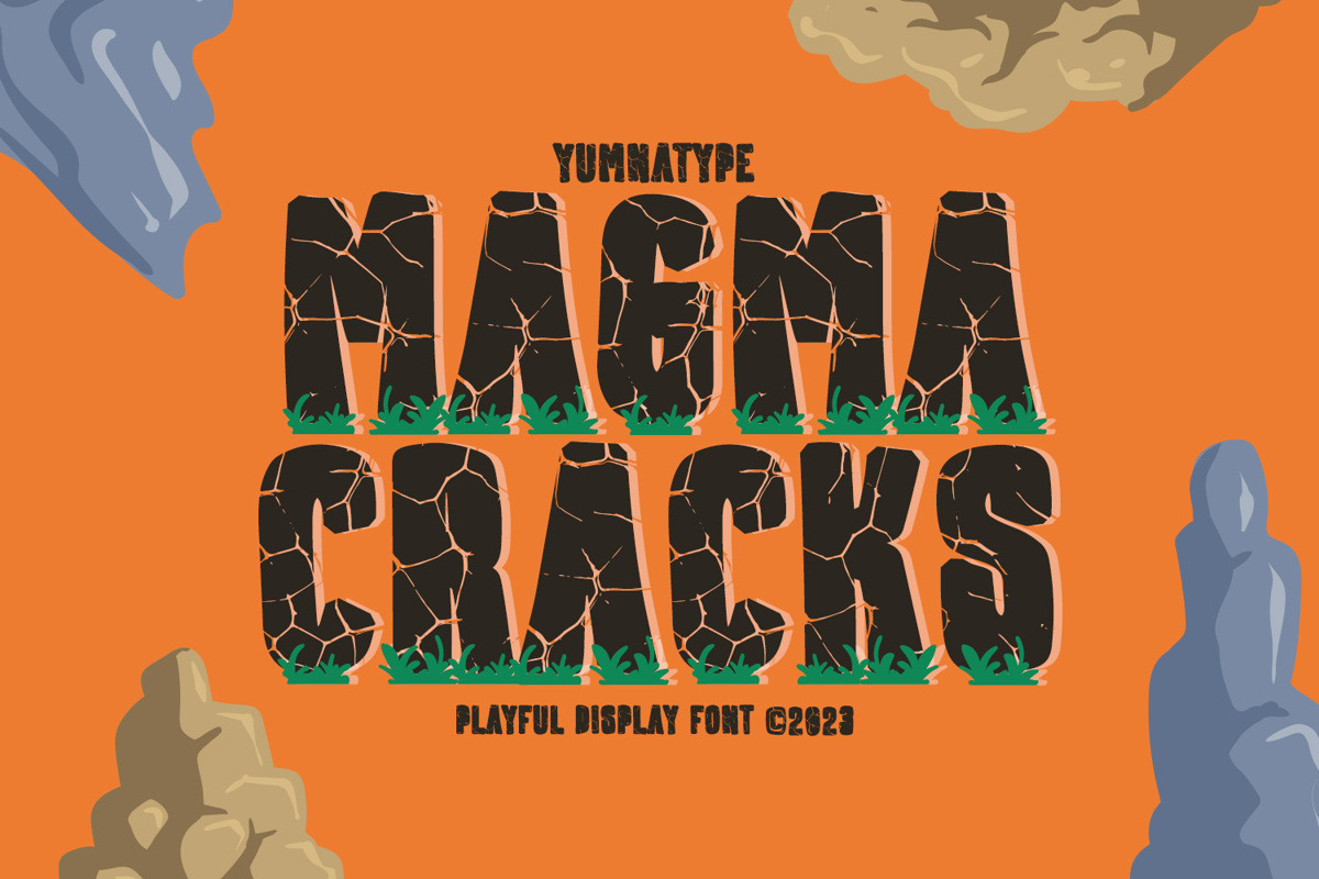 Magma Cracks Font | Yumna Type | FontSpace