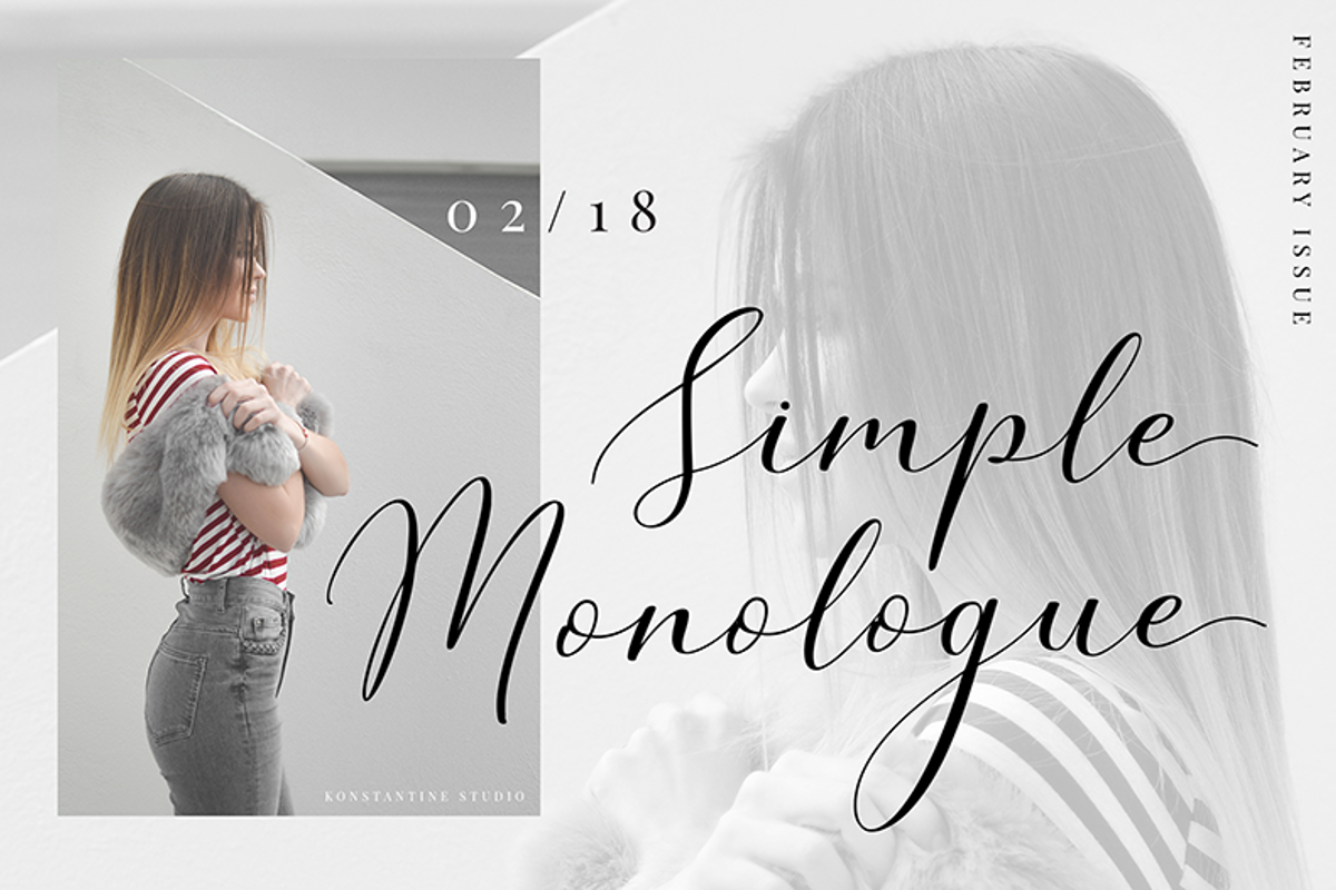 Simple Monologue Font | Konstantine Studio | FontSpace