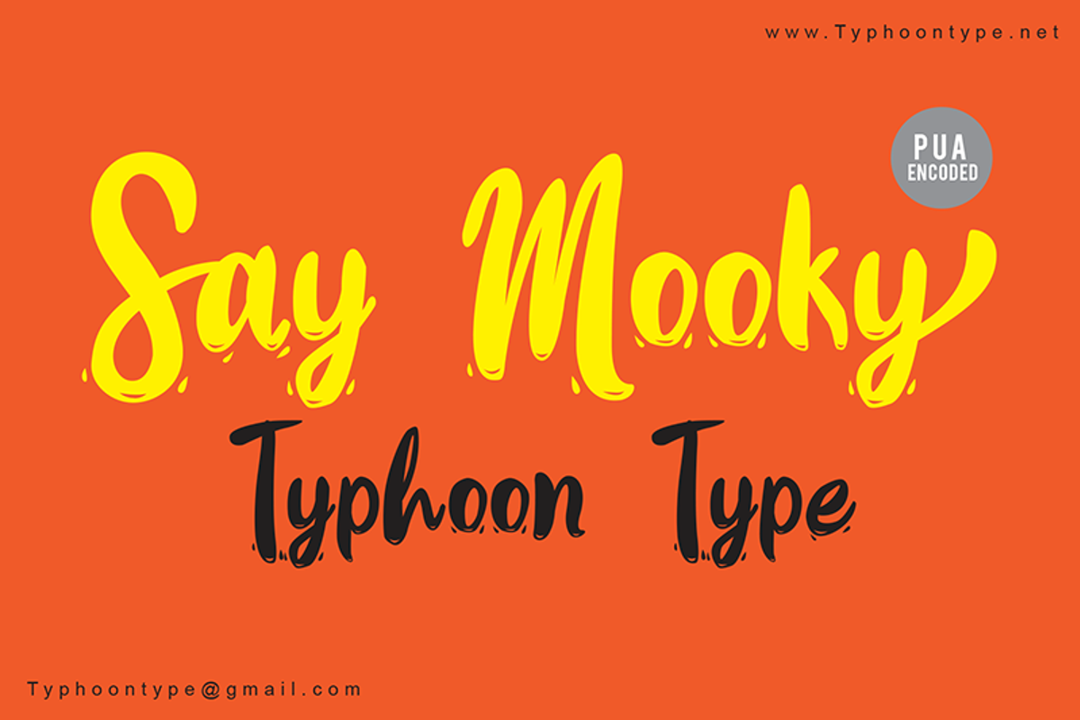 Say Mooky Font | Typhoon Type - Suthi Srisopha | FontSpace