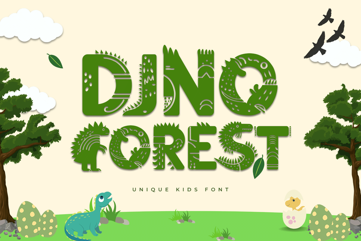 Dino Forest Font | Fontkong | FontSpace