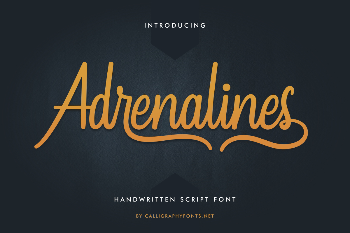 Adrenalines Font | CalligraphyFonts.net | FontSpace