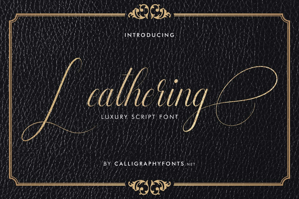 Leathering Font | CalligraphyFonts.net | FontSpace