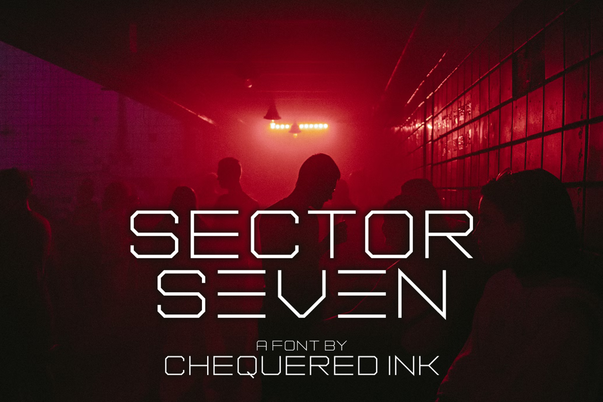 Sector Seven Font | Chequered Ink | FontSpace