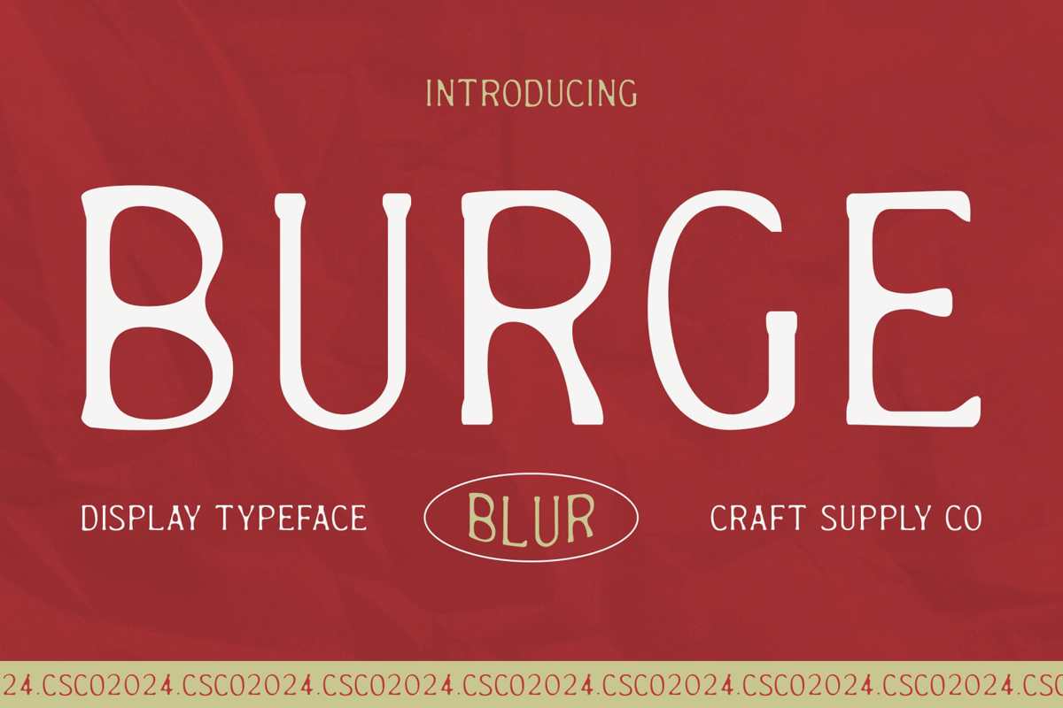 Burge Blur Font | craftsupplyco | FontSpace