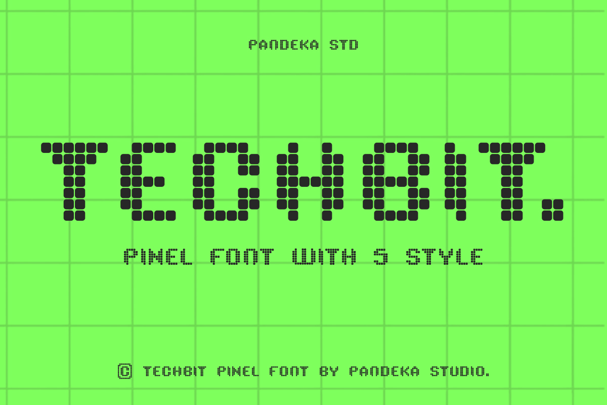 Techbit Font | Pandeka Studio | FontSpace