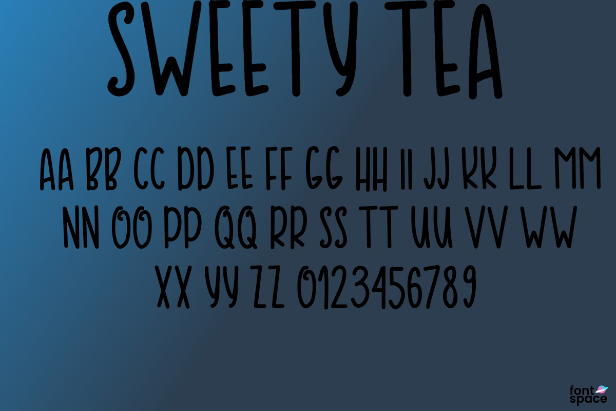 SWEETY TEA Font | docallisme | FontSpace