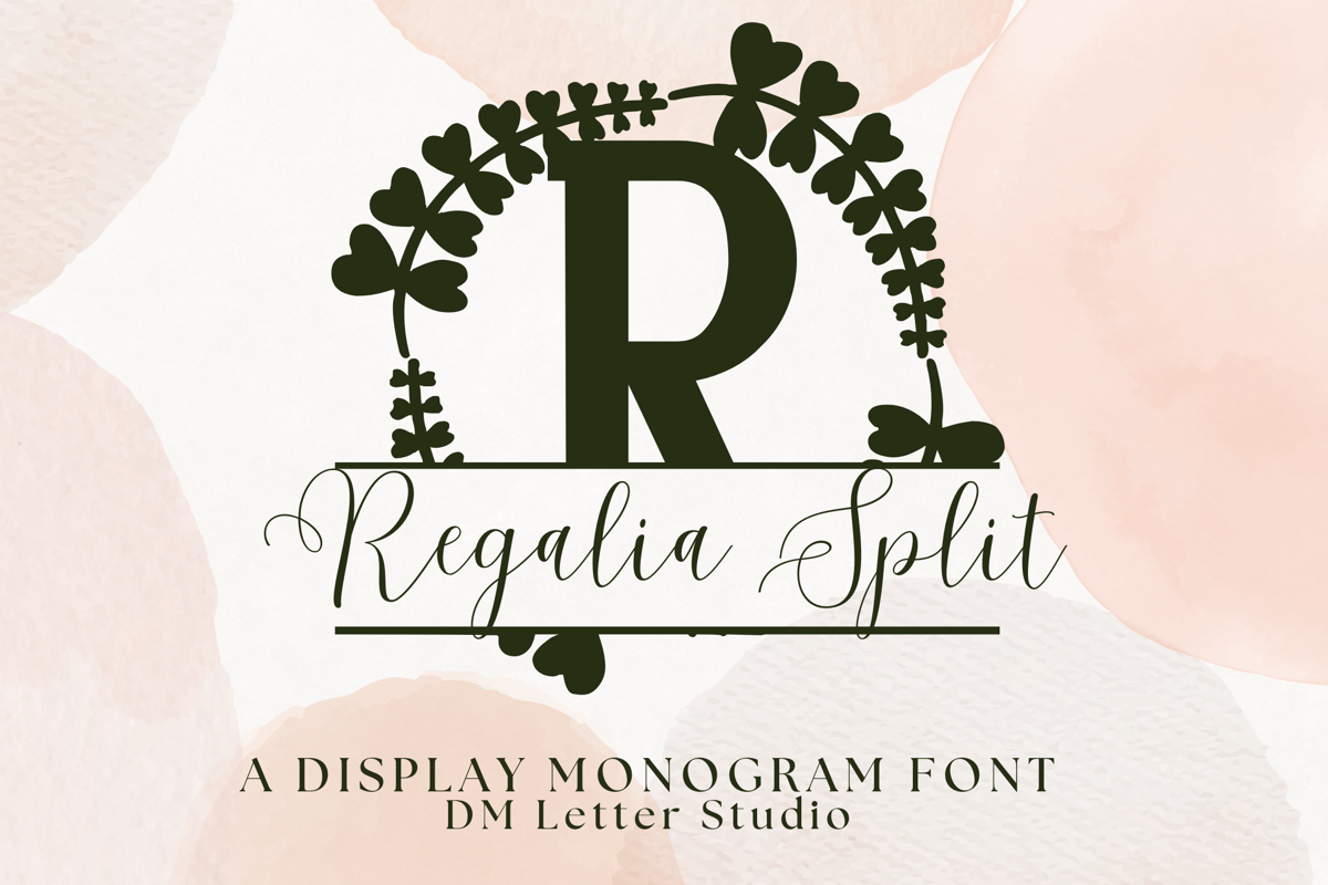 Regalia Split Monogram Font | Dmletter studio | FontSpace