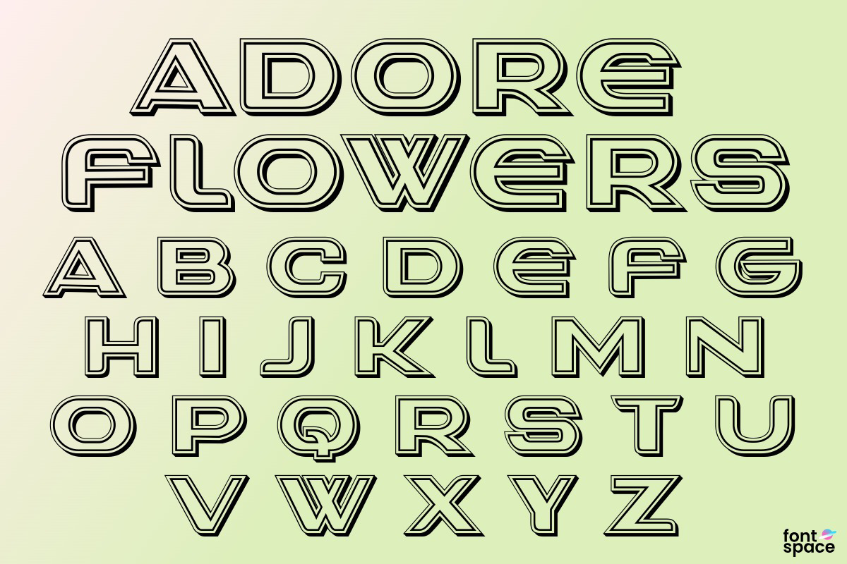 Adore Flowers Font | Vladimir Nikolic | FontSpace