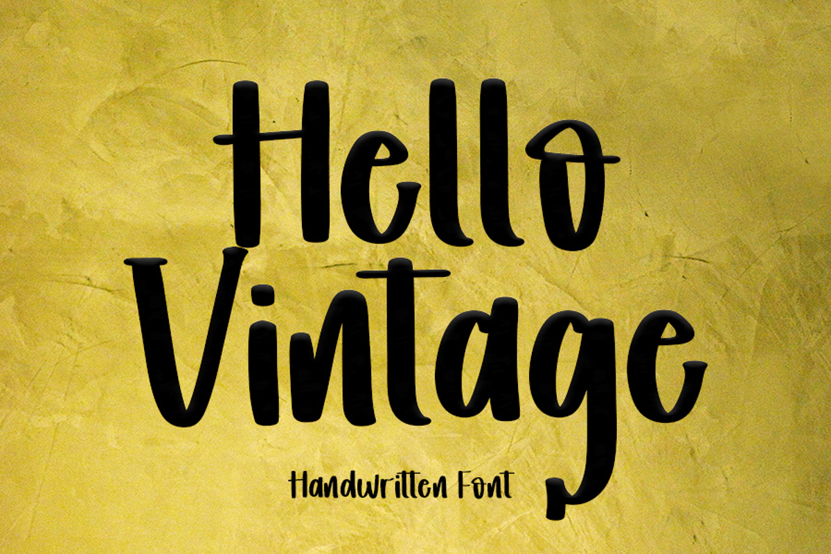 Hello Vintage Font | FreshTypeINK | FontSpace