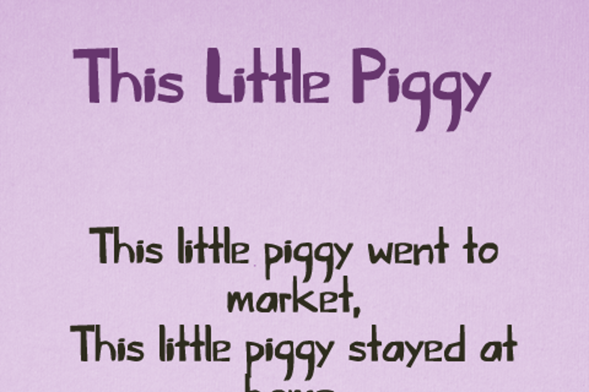 This Little Piggy Font | David Kerkhoff | FontSpace