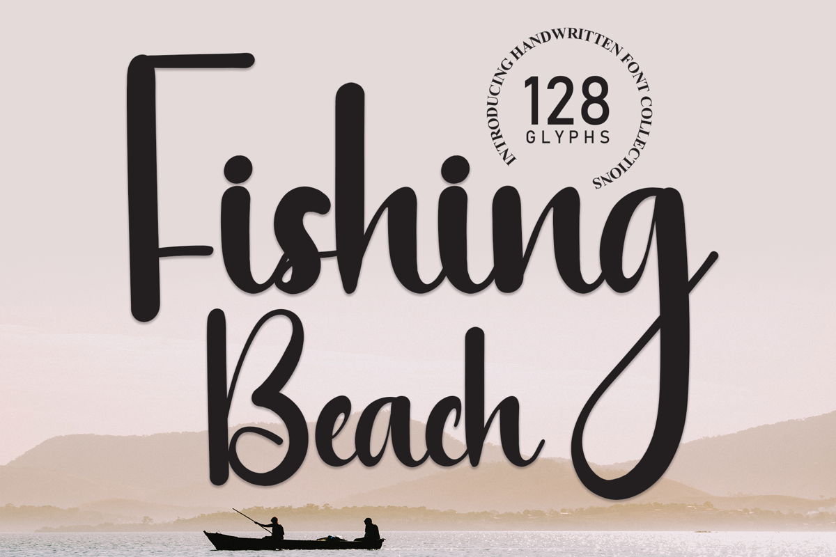 Fishing Beach Font | scratchones_creative | FontSpace